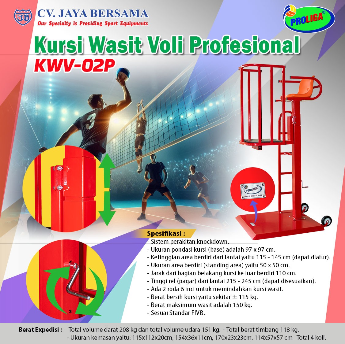 Kursi Wasit Voli KWV-02P - PROLIGA